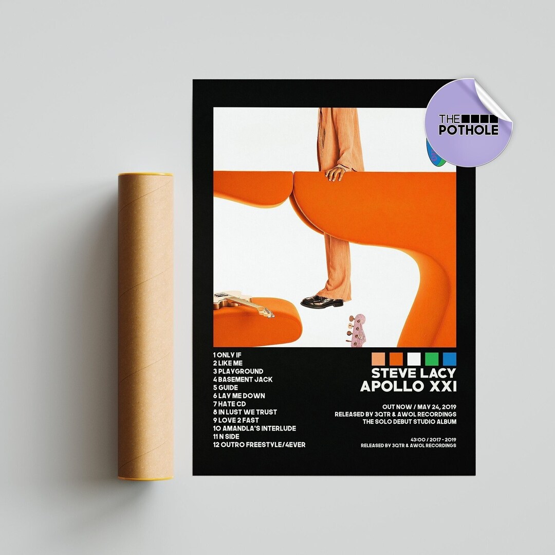 Steve Lacy Posters / Apollo XXI Poster / Tracklist Album Cover Poster ...