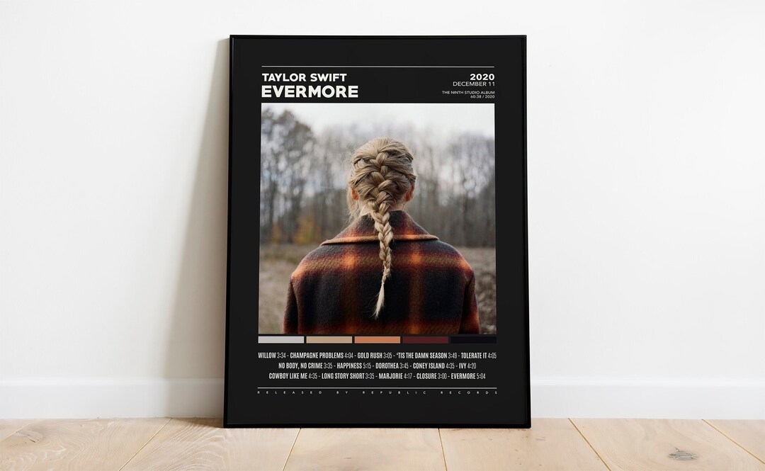 Taylor Swift Posters / Evermore Poster / Album Cover Poster, Poster ...