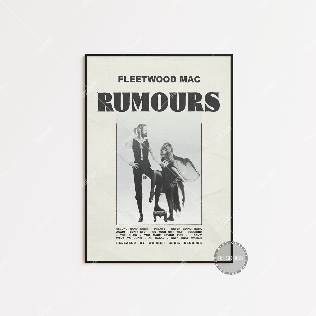 Fleetwood Mac Posters / Rumours Poster / Album Cover Poster, Poster ...