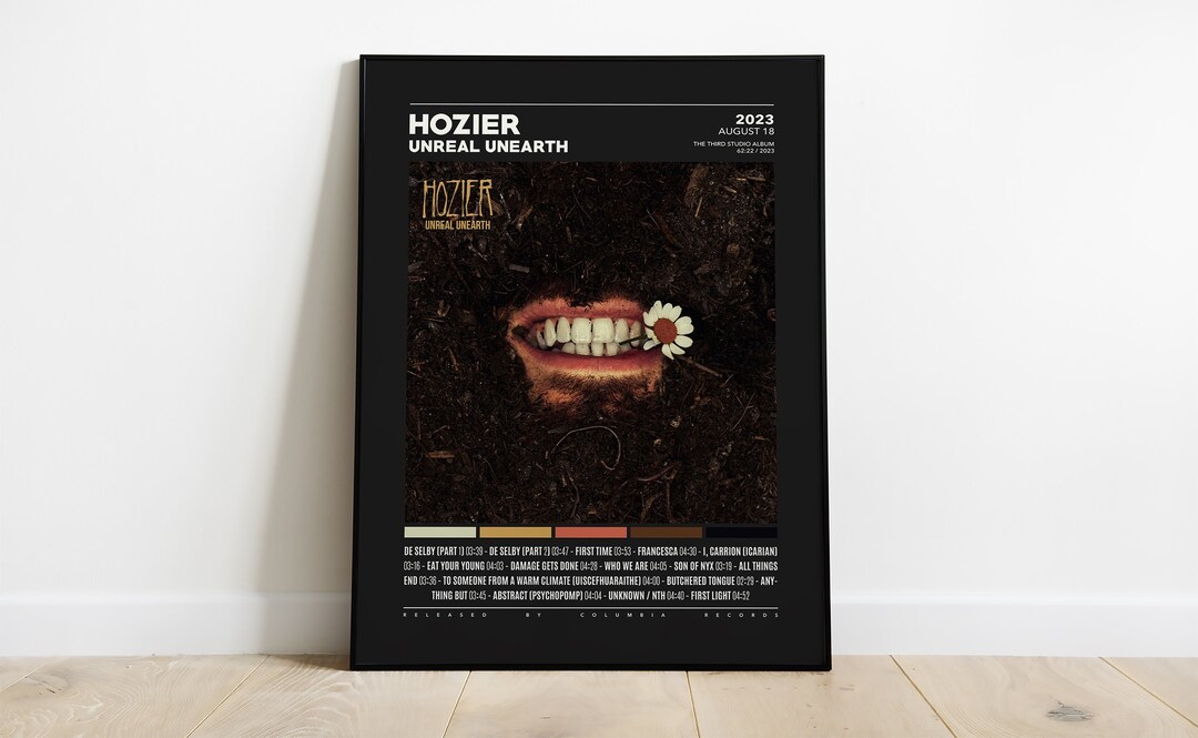 Hozier Posters / Unreal Unearth Poster, Tracklist Album Cover Poster, Print Wall Art, Custom ...