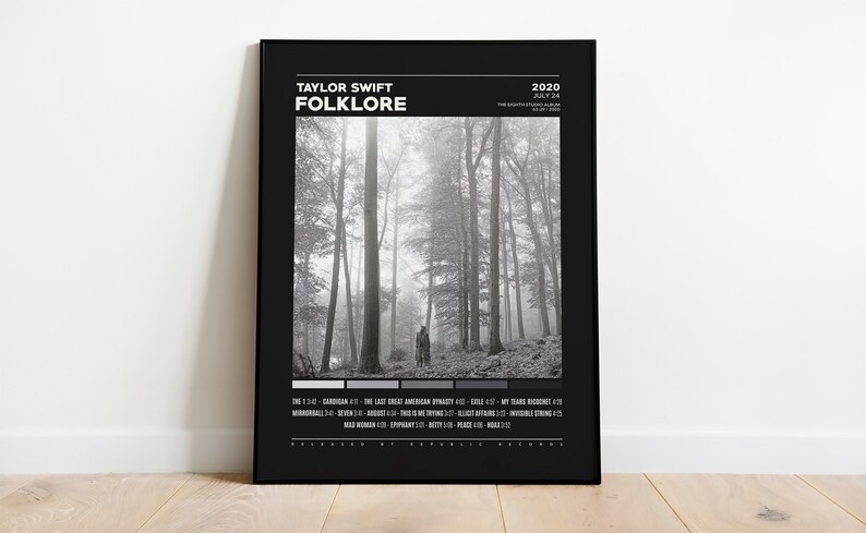 Taylor Swift Posters / Folklore Poster / Album Cover Poster, Poster ...