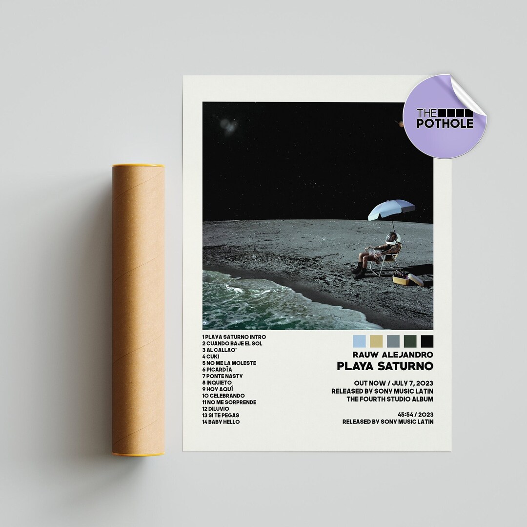 Rauw Alejandro Posters / Playa Saturno Poster, Tracklist Poster, Album ...