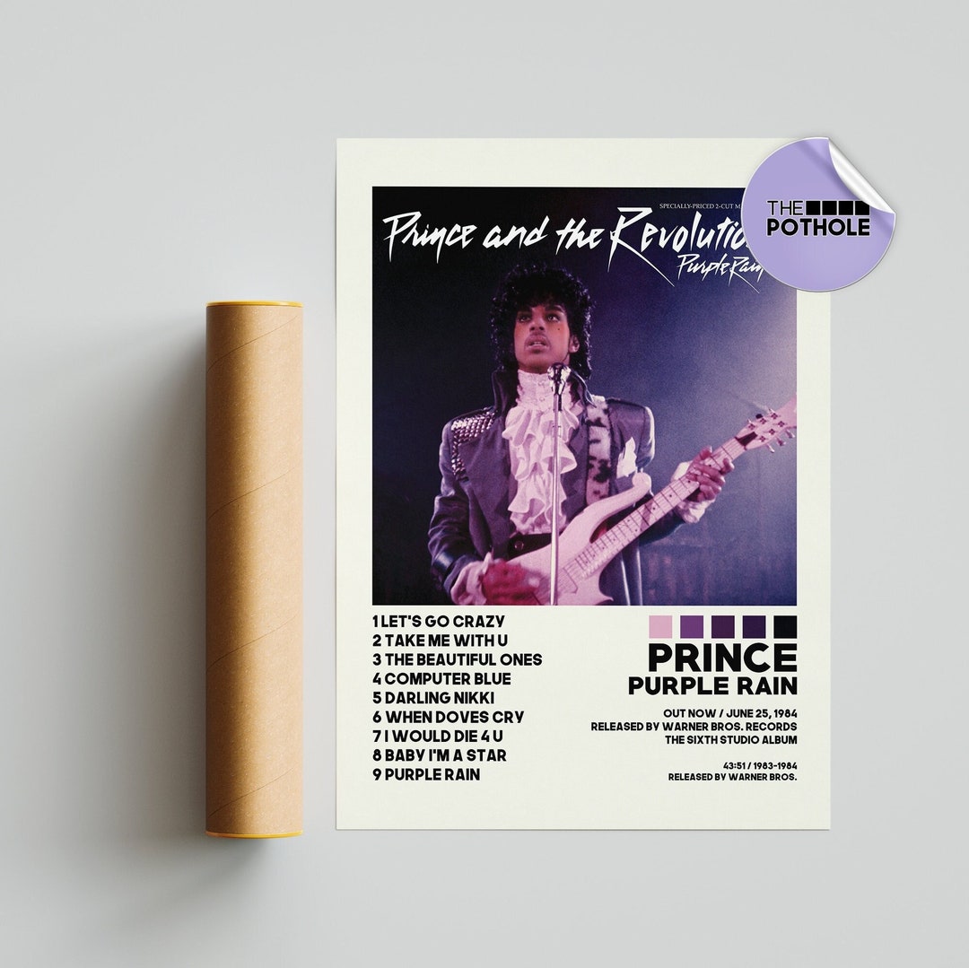 Prince Posters, Purple Rain Poster, Album Cover Poster,poster Print Wall Art, Custom Poster ...