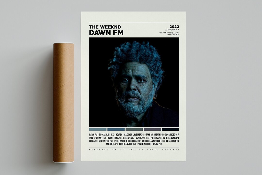 The Weeknd Posters / Dawn FM Poster / the Weeknd, Dawn FM, Album Cover ...