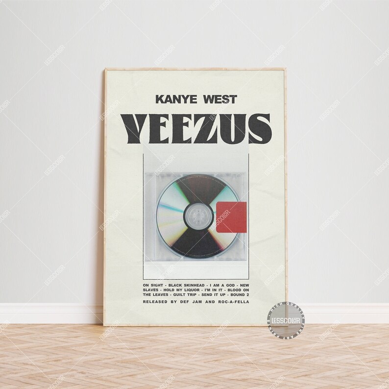 Kanye West Poster / Yeezus Poster / Album Cover Poster Poster Print Wall Art, Custom Poster ...