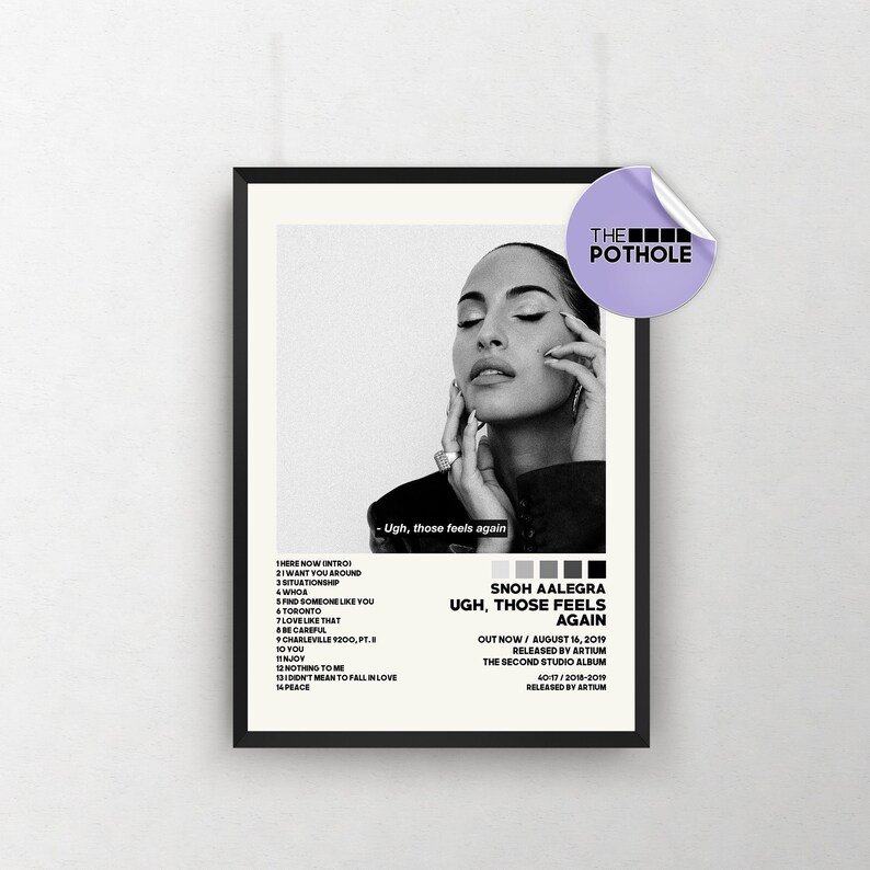 Snoh Aalegra Posters / Ugh, Those Feels Again Poster / Album Cover ...
