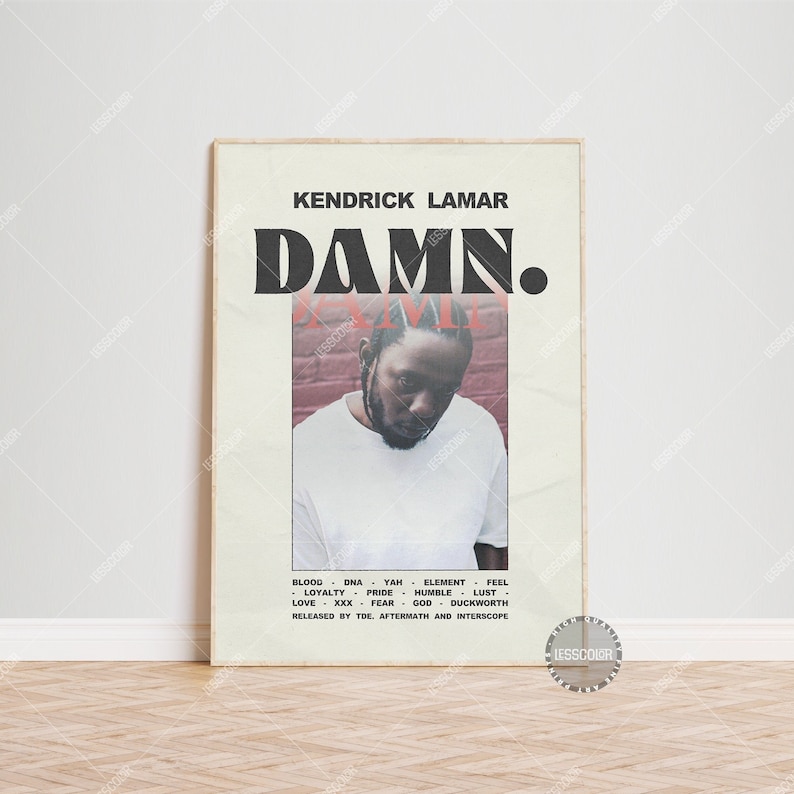 Kendrick Lamar DAMN. / Kendrick Lamar Posters / Damn Poster/ Album ...