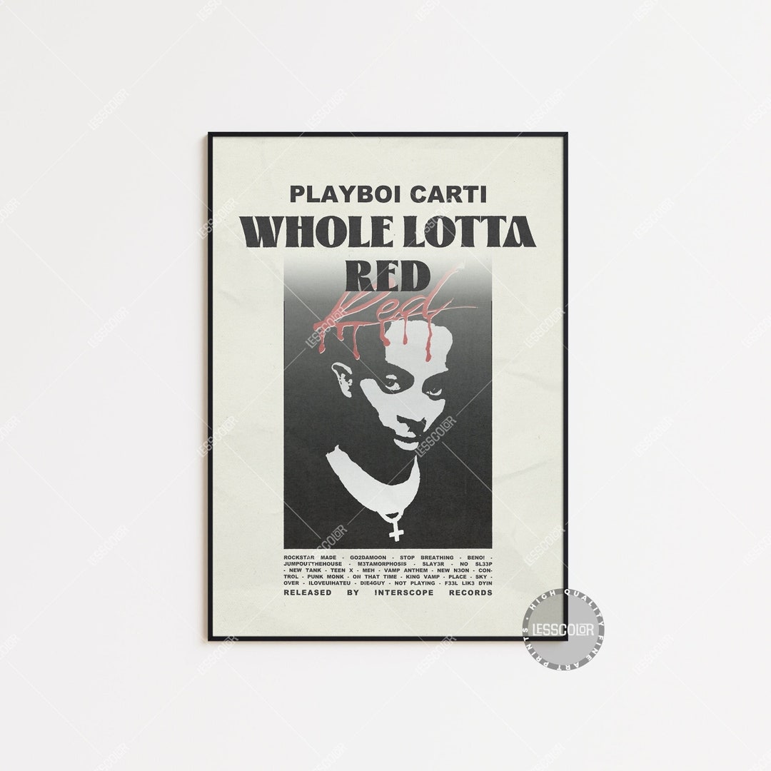 Playboi Carti Posters / Whole Lotta Red Poster, Tracklist Album Cover ...
