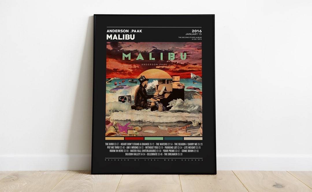 Anderson .paak Posters / Malibu Poster / Album Tracklist Poster, Album ...