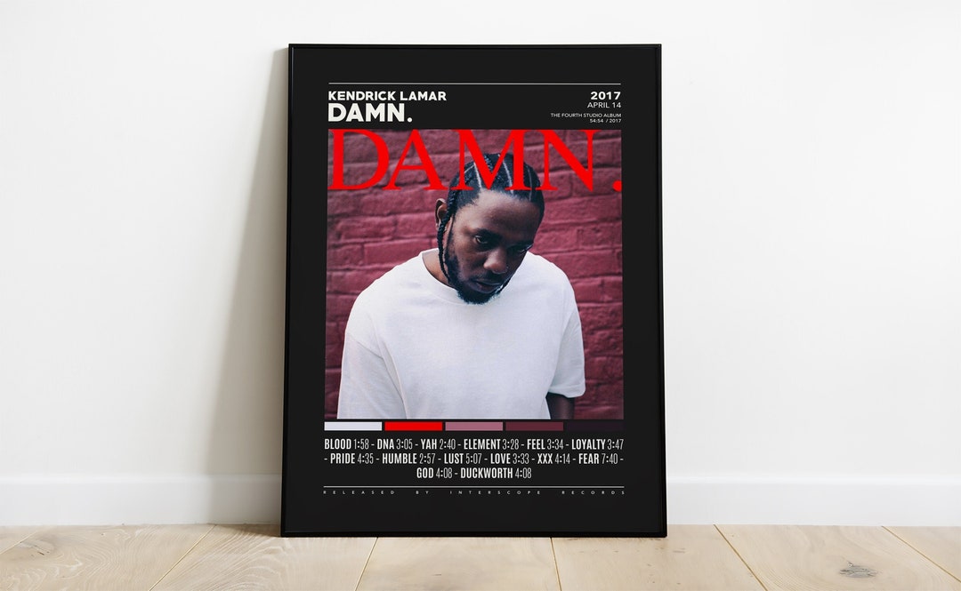 Kendrick Lamar DAMN. / Kendrick Lamar Posters / Damn Poster/ Album ...