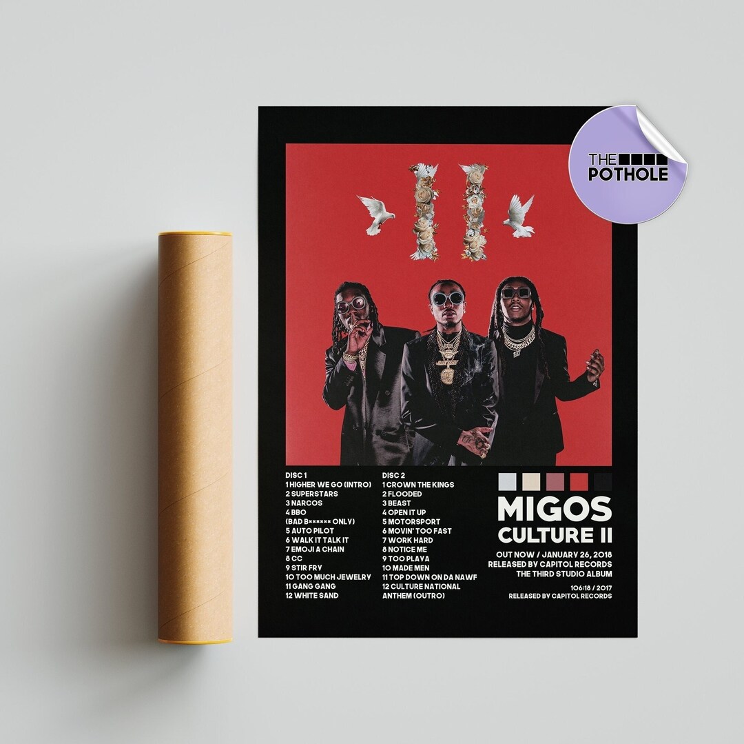 Migos Poster / Culture II Poster / Album Cover Poster Poster Print Wall ...