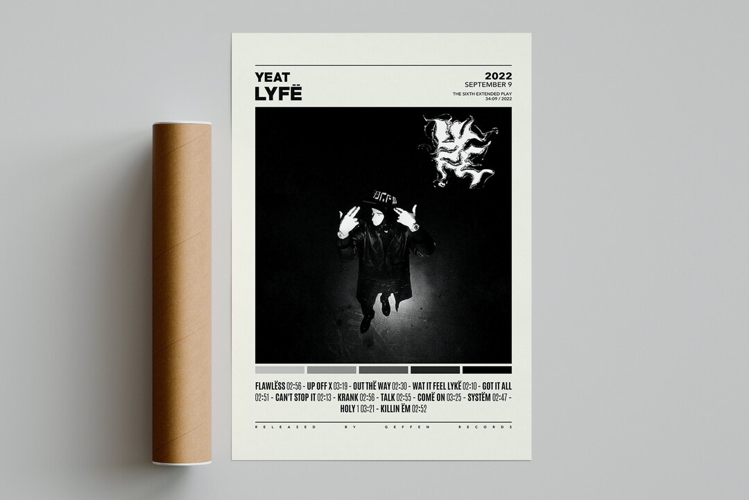 Yeat Posters / Lyfe Poster, Album Cover Poster, Poster Print Wall Art, Music Band Poster, Home ...
