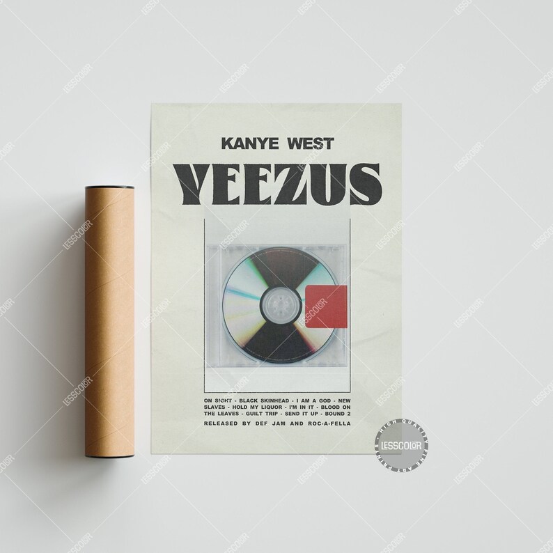 Kanye West Poster / Yeezus Poster / Album Cover Poster Poster Print ...