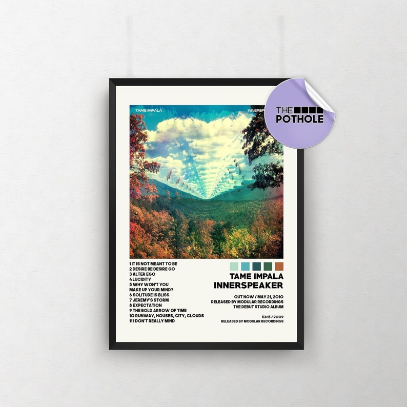 Tame Impala Poster / Innerspeaker Poster / Album Cover / Poster Print ...