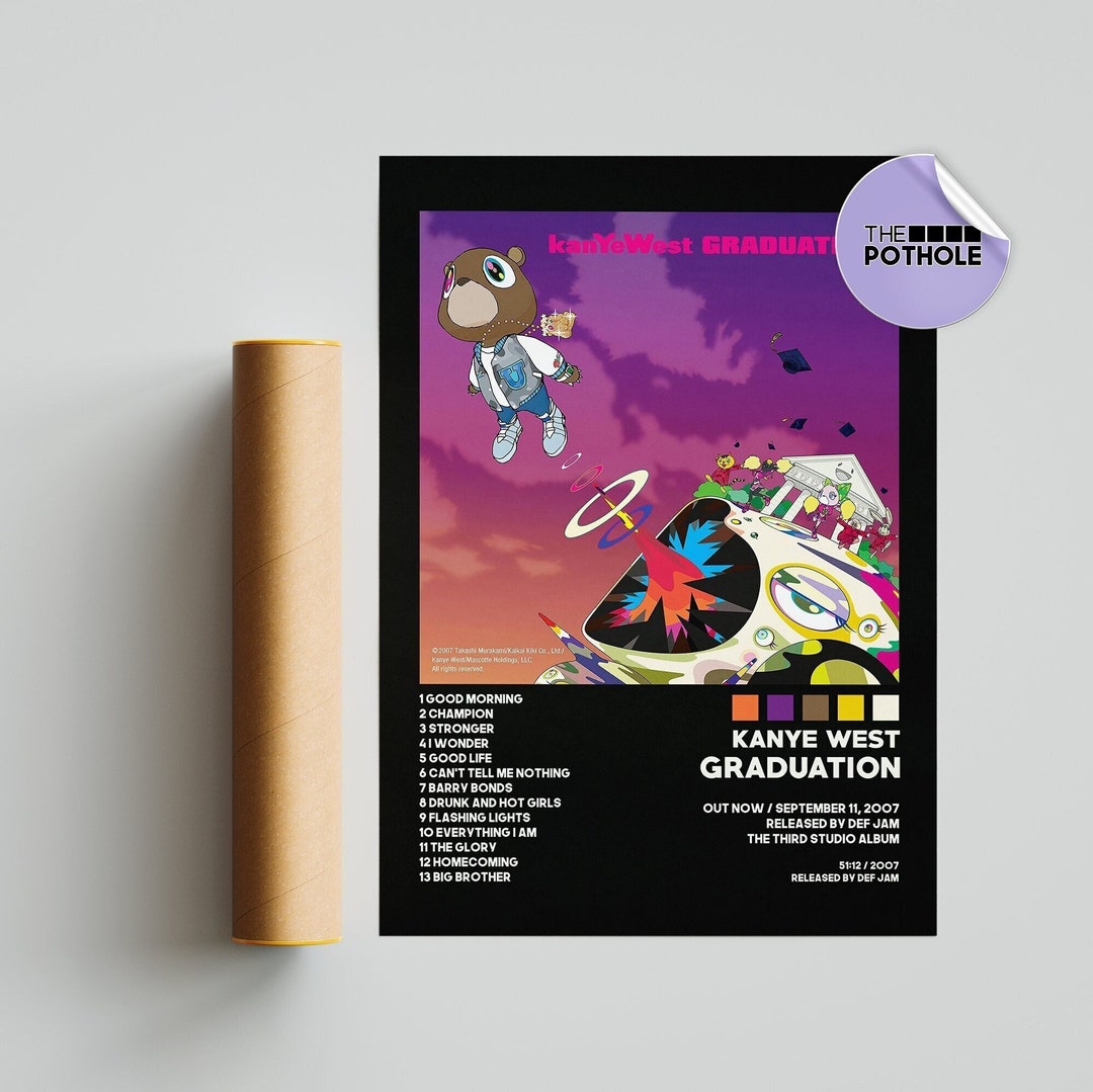 Kanye West Poster / Kanye West Graduation Poster / Album Cover Poster ...