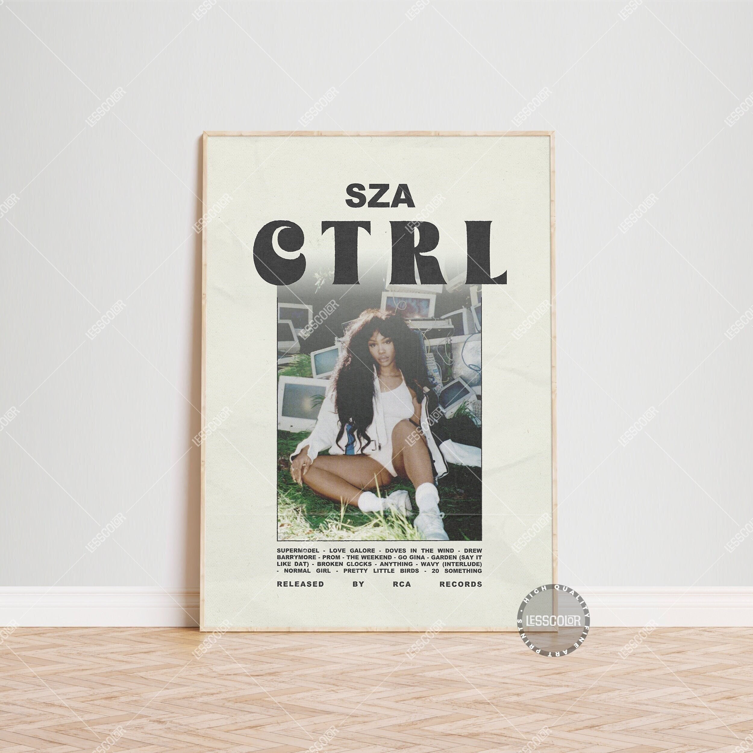 SZA Poster CTRL Poster SZA Ctrl Deluxe Tracklist Album Cover Poster ...