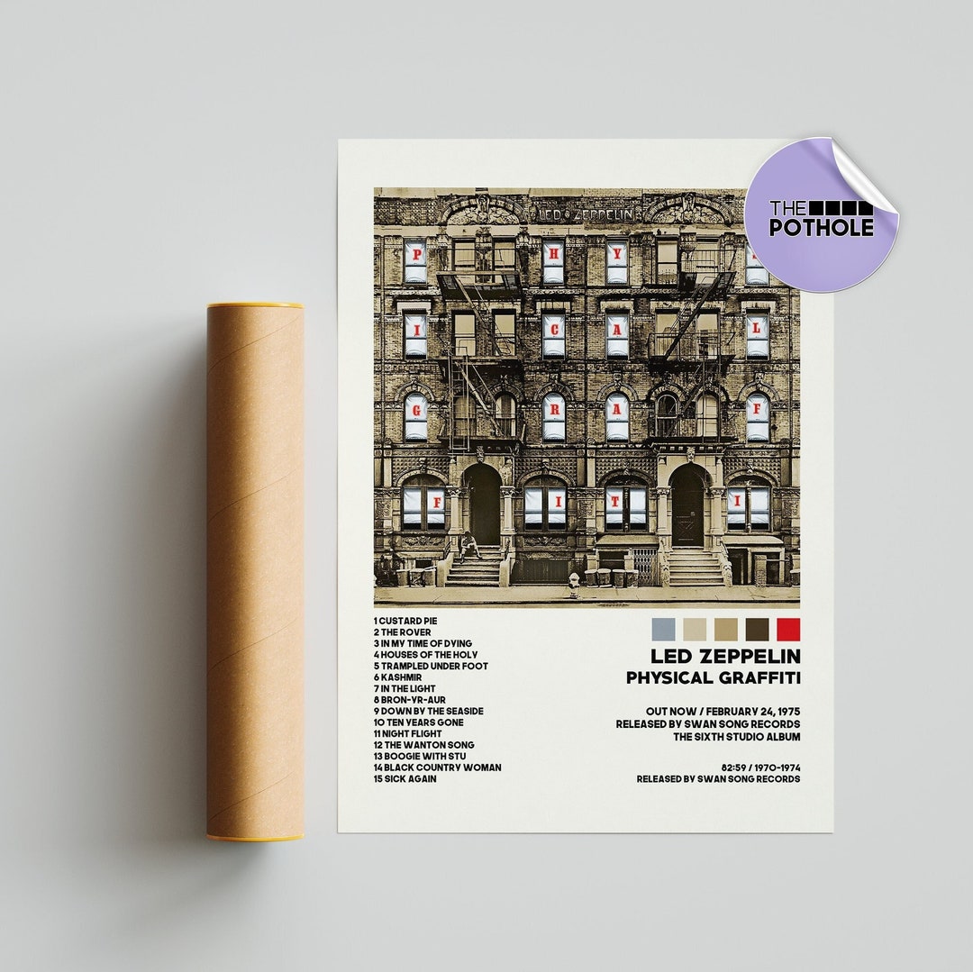 Led Zeppelin Posters / Physical Graffiti Poster, Led Zeppelin, Album ...
