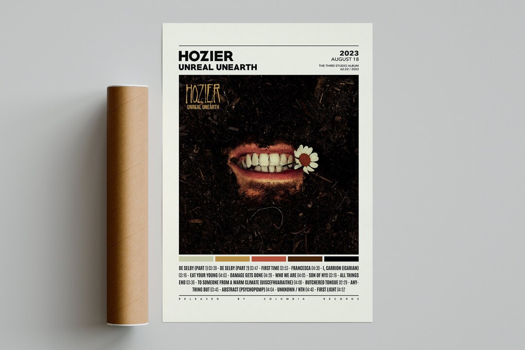 Hozier Posters / Unreal Unearth Poster, Tracklist Album Cover Poster, Print Wall Art, Custom ...