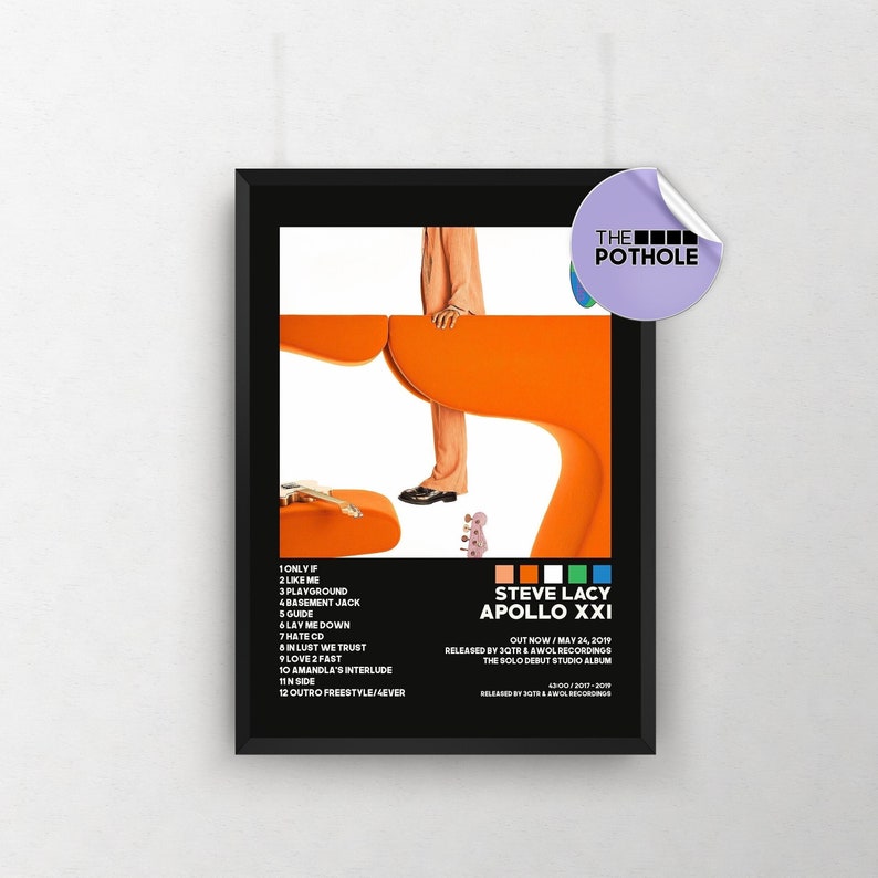 Steve Lacy Posters / Apollo XXI Poster / Tracklist Album Cover Poster ...