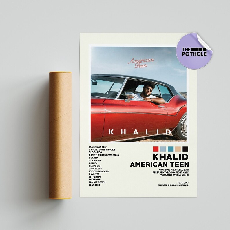 Khalid Poster / American Teen / Album Cover Poster Poster Print Wall ...