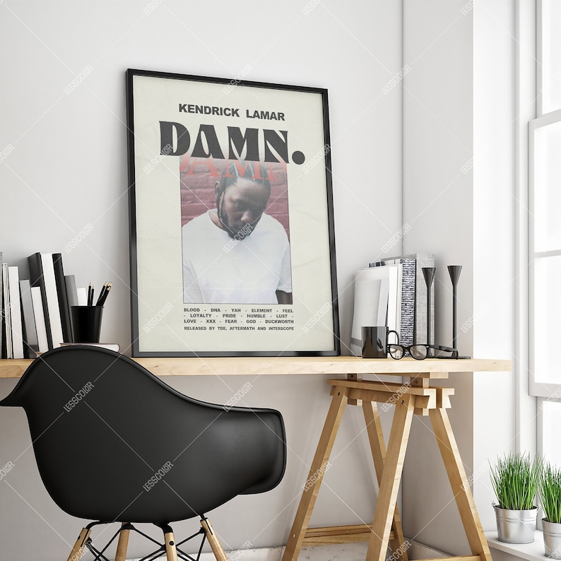Kendrick Lamar DAMN. / Kendrick Lamar Posters / Damn Poster/ Album ...