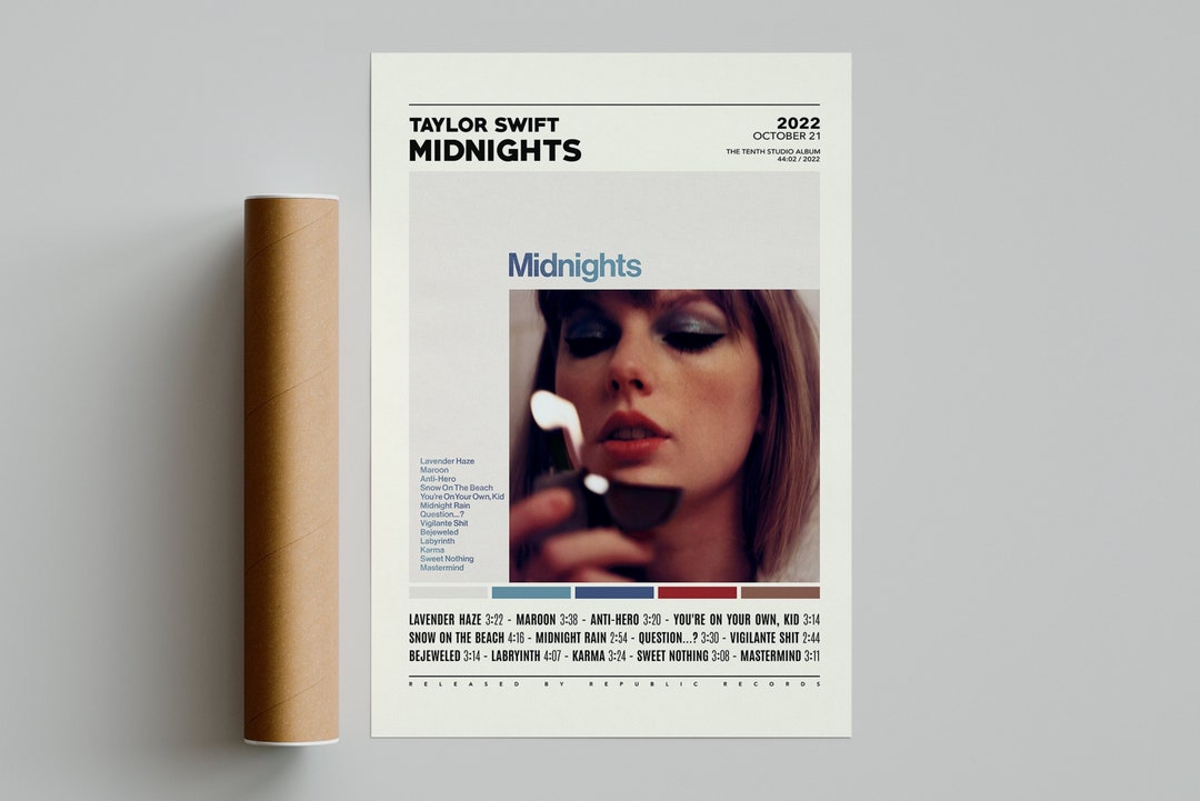Taylor Swift Posters / Midnights Poster, Album Cover Poster, Poster ...