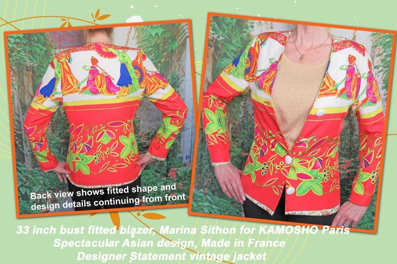 33 inch bust fitted blazer, Marina Sithon for KAMOSHO… - Gem