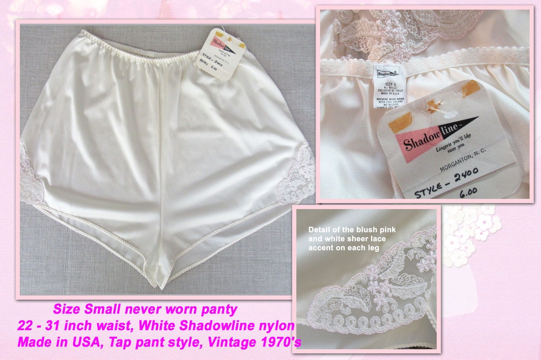 Sz Small Never Worn Panty, 22 31 Inch Waist, White Shadowline Nylon ...
