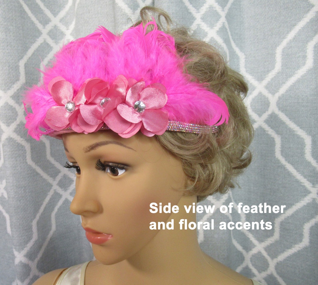 Barbie Bright Pink Headband, Aurora Borealis Rhinestone Strips, Pink ...