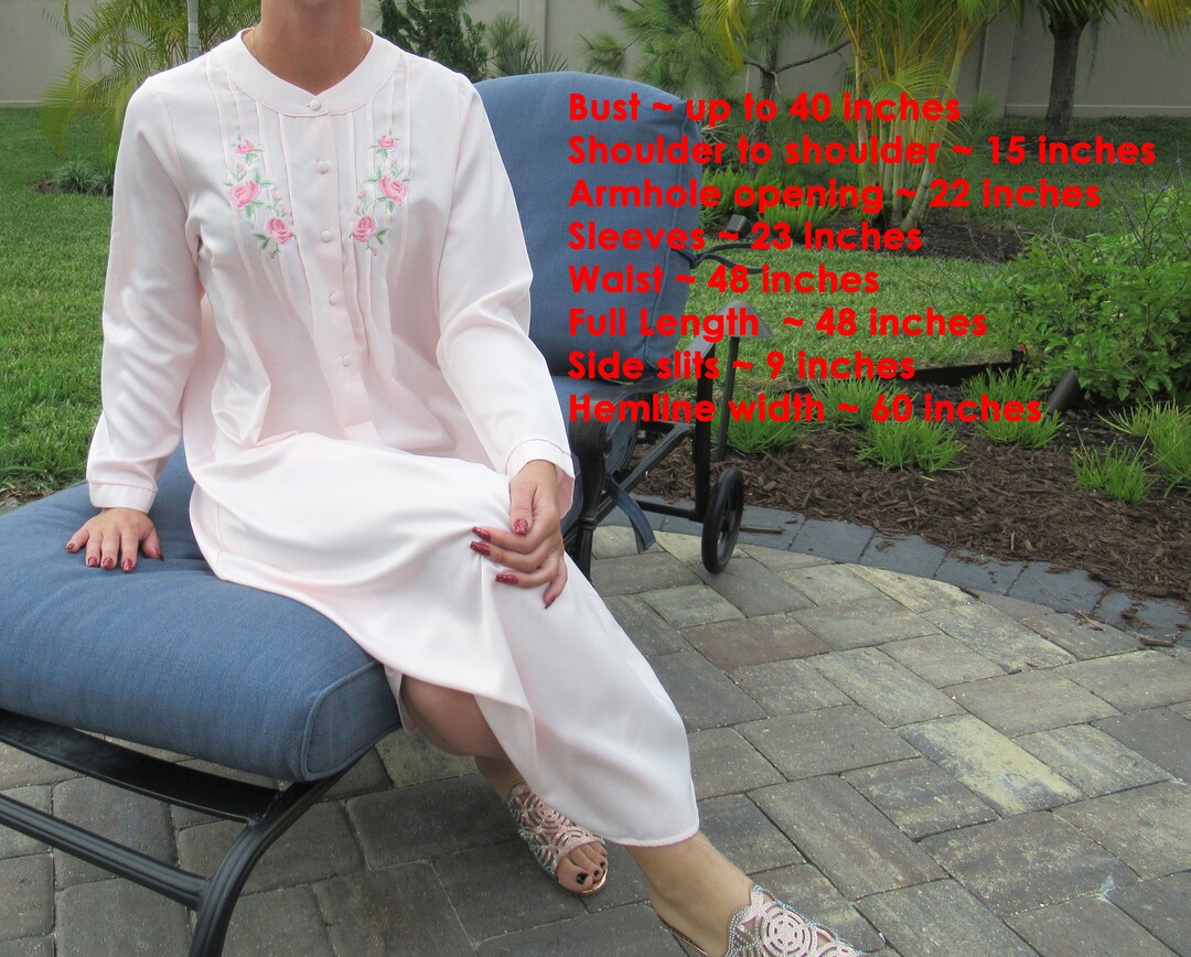 40 Bust Nightgown W/original Paper Tag, Pastel Pink Nylon, Shadowline ...