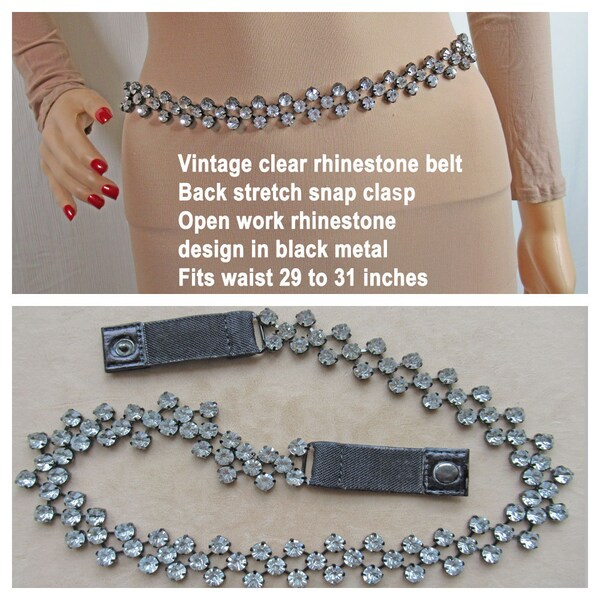 Rhinestone Belt - Etsy