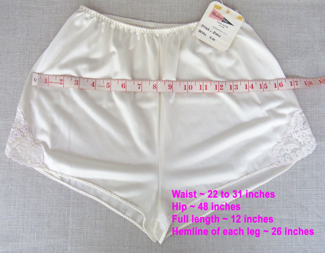 Sz Small Never Worn Panty, 22 - 31 Inch Waist, White Shadowline Nylon ...