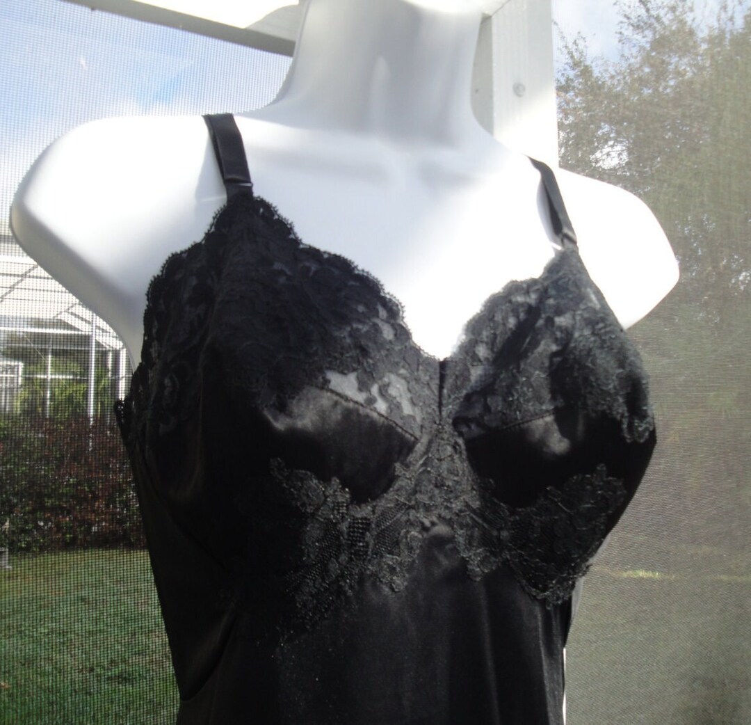 Gossard Artemis Sz 34 Slip, Short, Black Nylon Sexy, Lace Accented ...