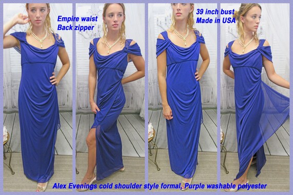 39 bust long formal dress, Alex Evenings cold shoulde… - Gem
