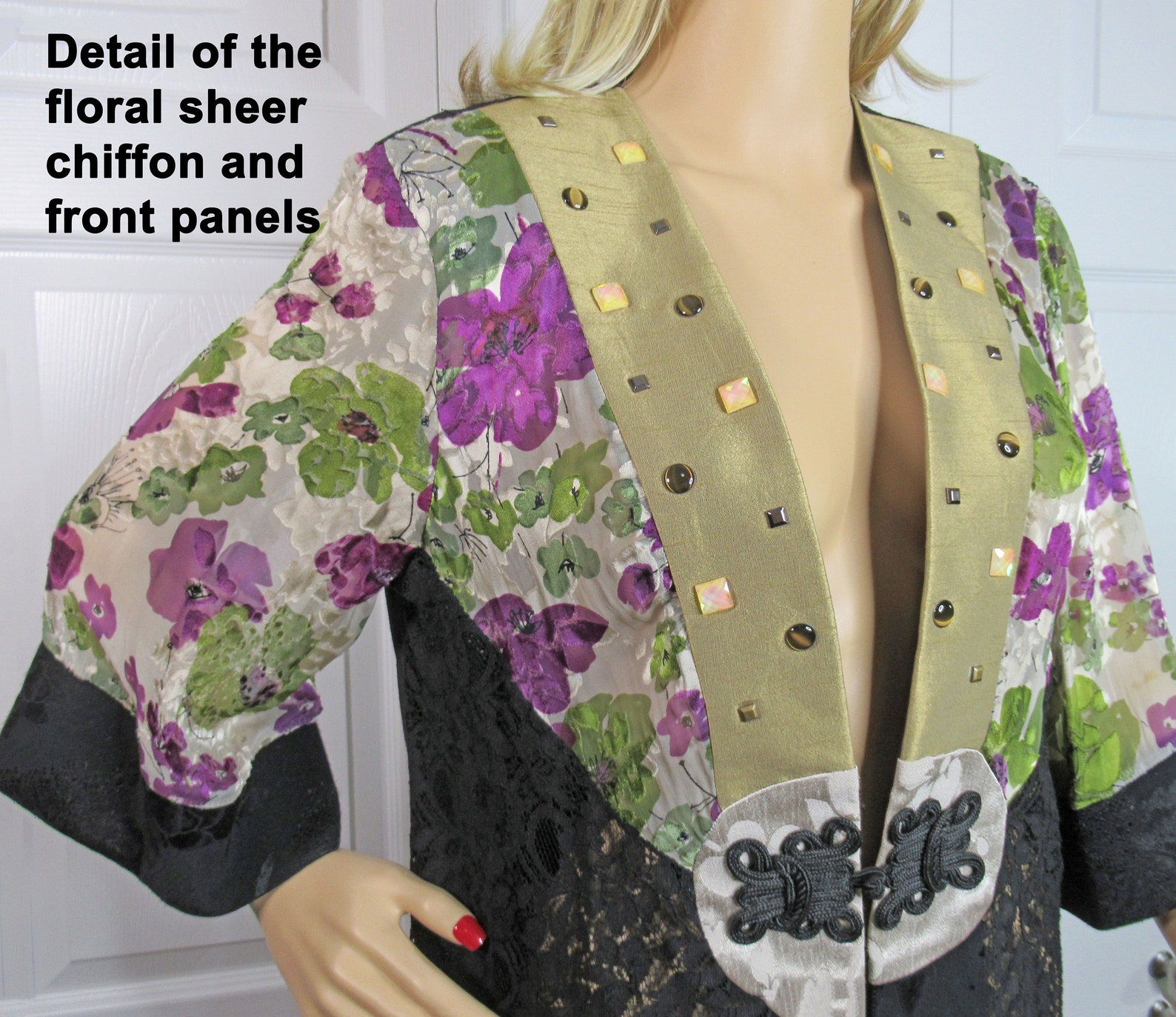 Sz Medium Violet Kay Spencer Alexis Boho Chic Kimono Style Blazer ...