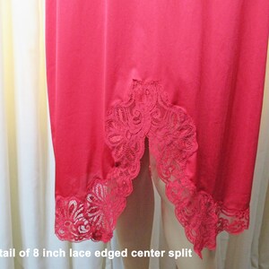 Sz MED Half Slip, Shadowline Red Nylon 1970's Made in USA, 27 Inch ...