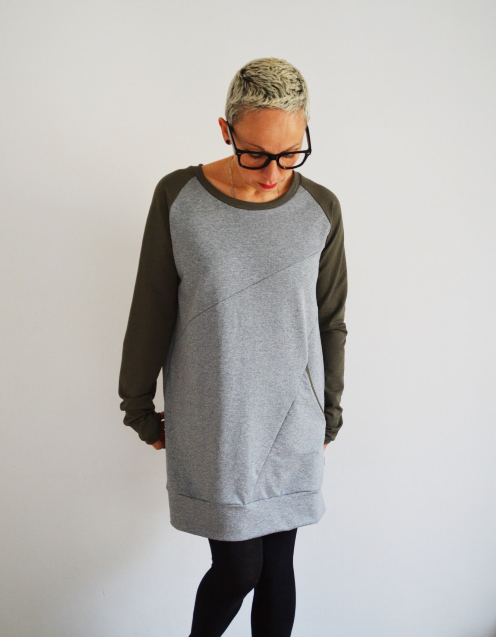 Tunic Sweatshirt in Cotton for Women Long Sweatshirtstunic - Etsy