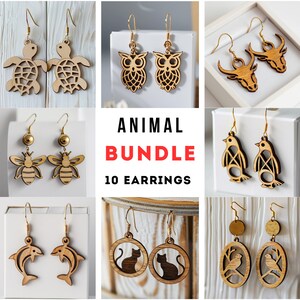 Turtle Earrings Svg Wood Laser Cut Svg - Etsy