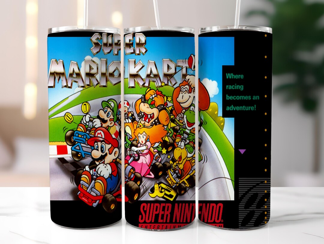Super Mario Kart Tumbler, 20oz Skinny Tumbler, Wrap Super Mario Kart ...