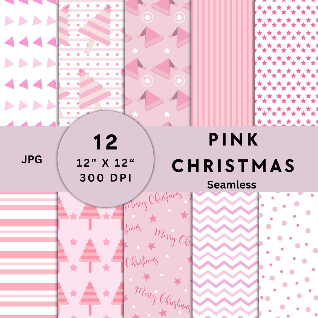 Printable Digital Paper, Christmas Background, Seamless Patterns ...