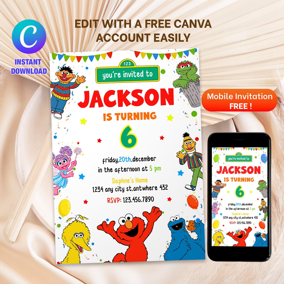 Editable Birthday Invitation Template, Printable, Birthday Party ...