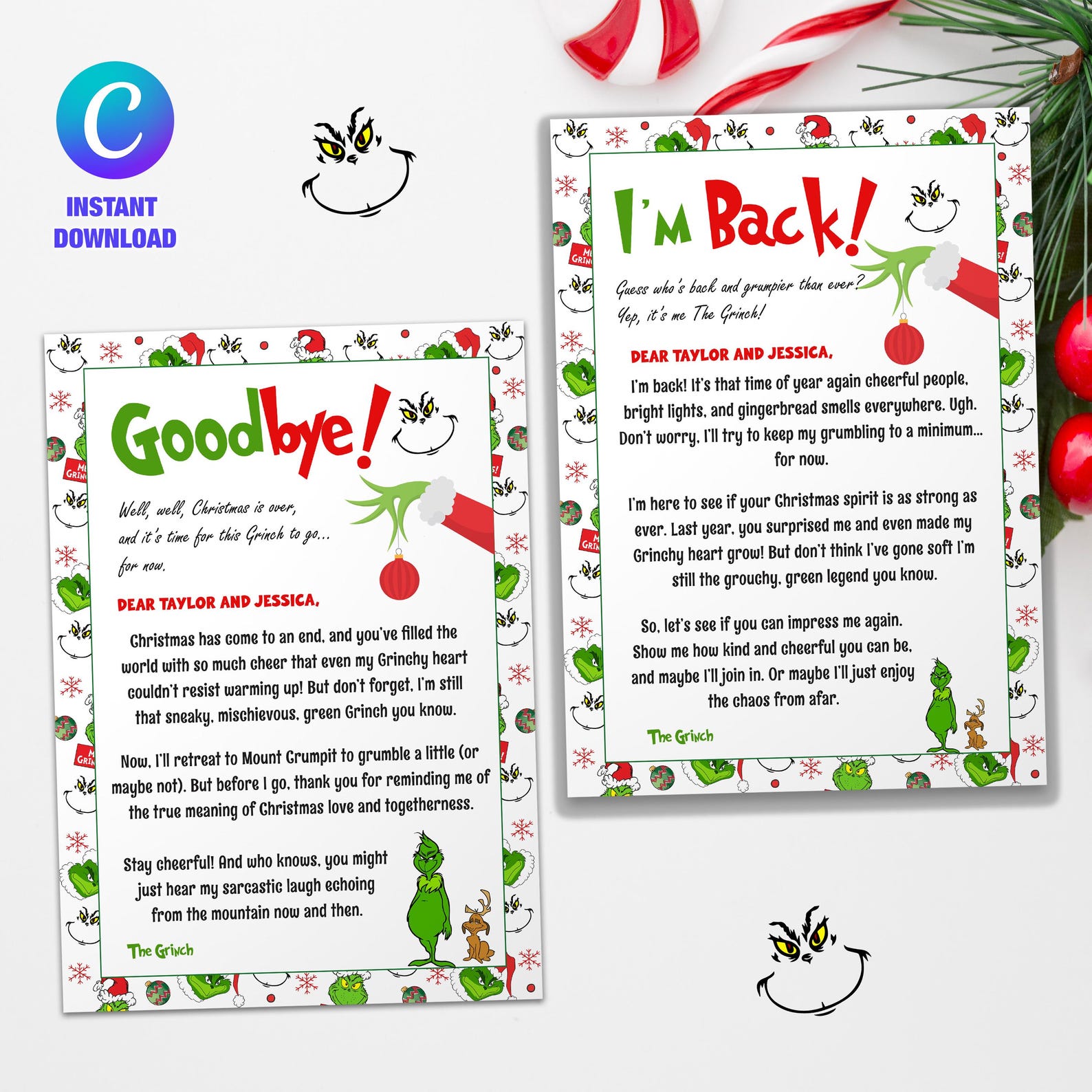 Editable Letter From Grinch, Christmas Letter, Official Letter From ...
