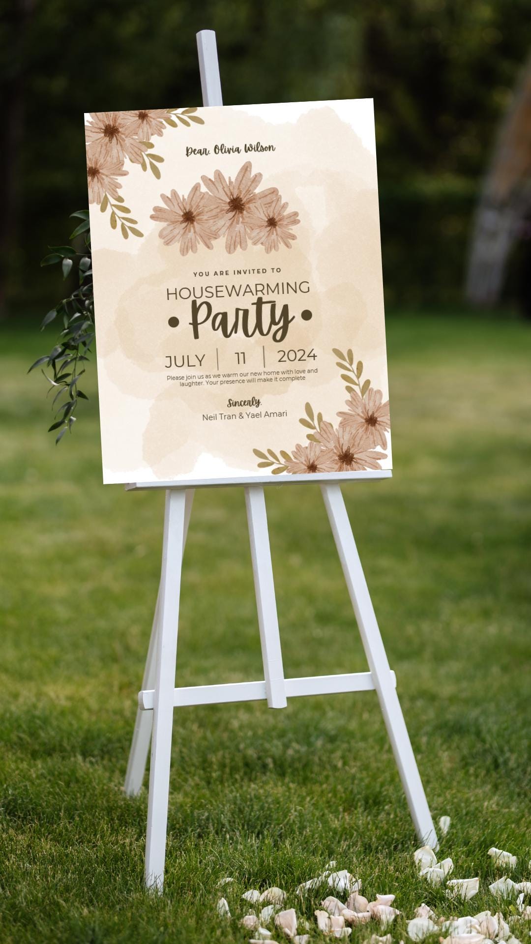 DIGITAL DOWNLOAD | House Warming Welcome Sign Template, Minimalist ...