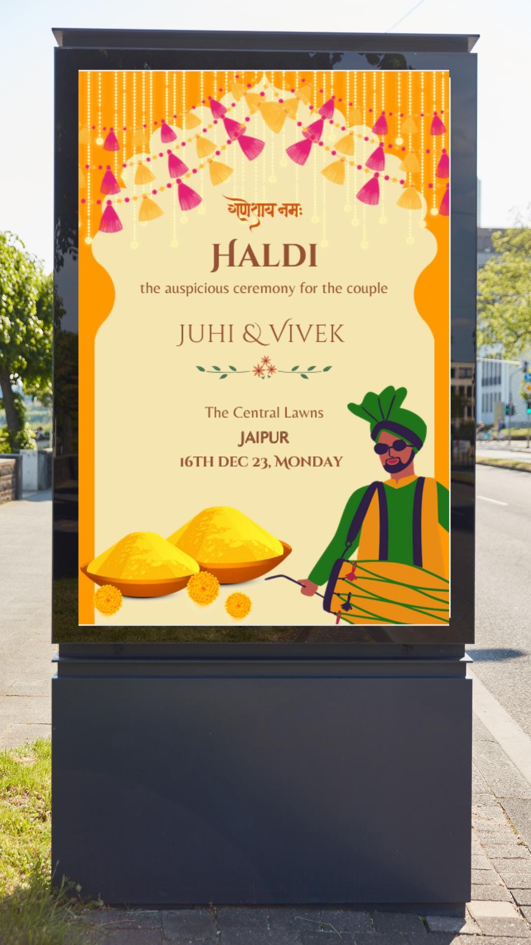 DIGITAL DOWNLOAD | Haldi Ceremony Welcome Sign | Indian Haldi ...