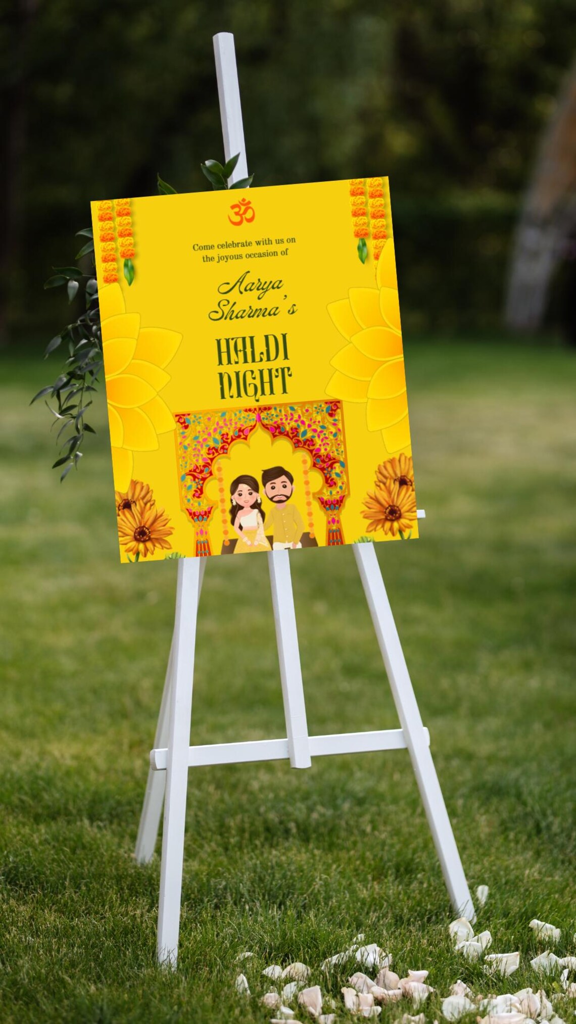 DIGITAL DOWNLOAD | Haldi Ceremony Welcome Sign | Indian Haldi ...