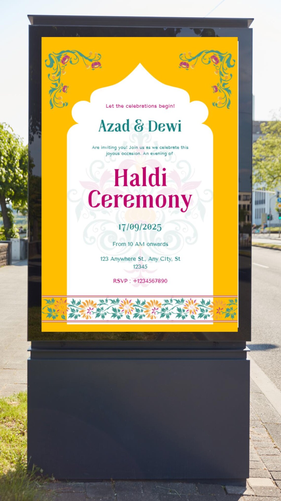 DIGITAL DOWNLOAD | Haldi Ceremony Welcome Sign | Indian Haldi ...