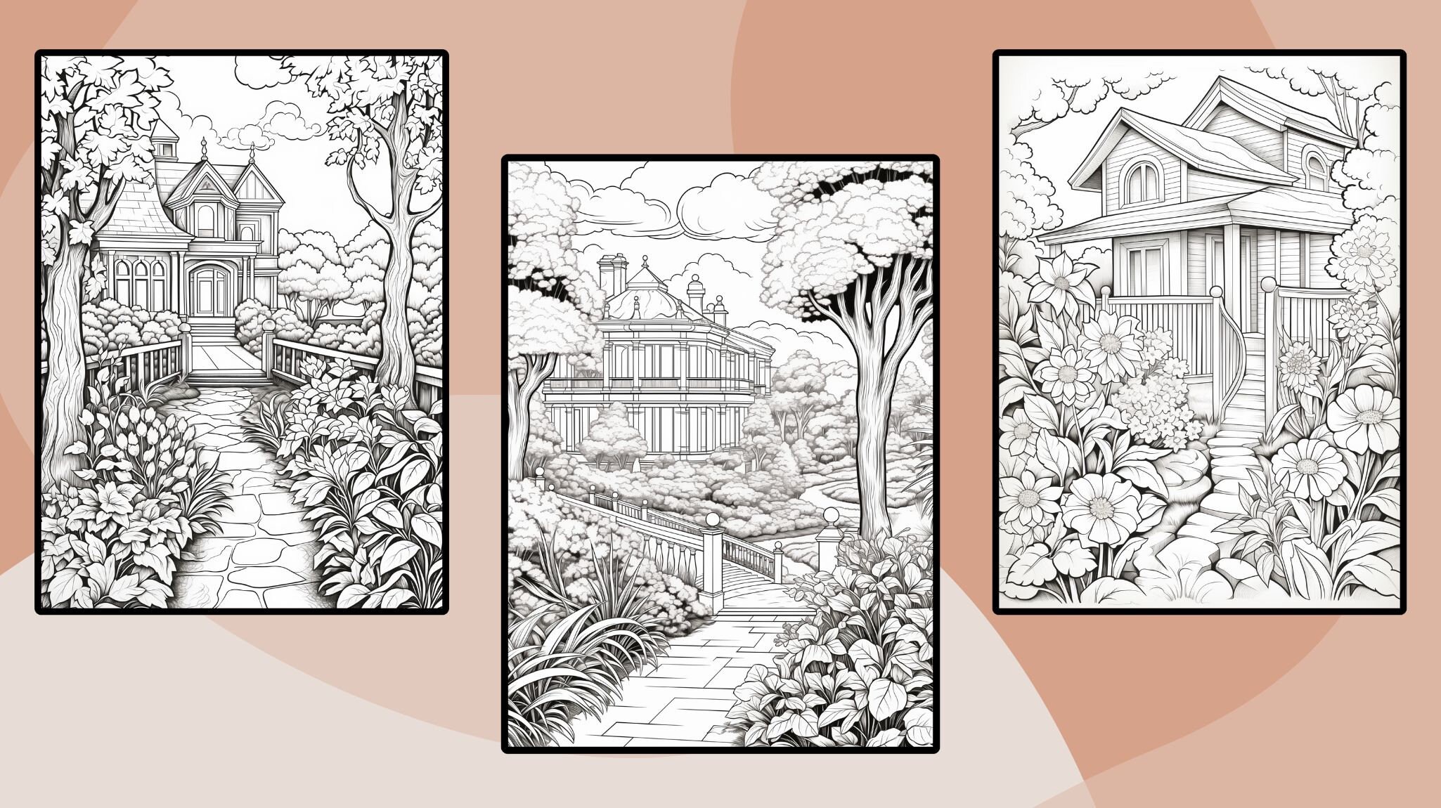 Beautiful Garden Coloring Pages, Coloring Pages for Kids and Adults ...