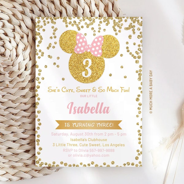 Minnie Mouse 3 Year Old Svg - Etsy