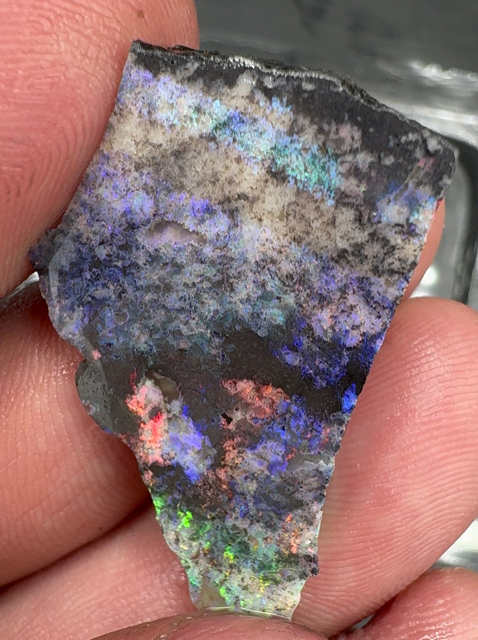Pulitzeropals Treated Andamooka Matrix 24.40ct Piece "rainbow Nebula ...