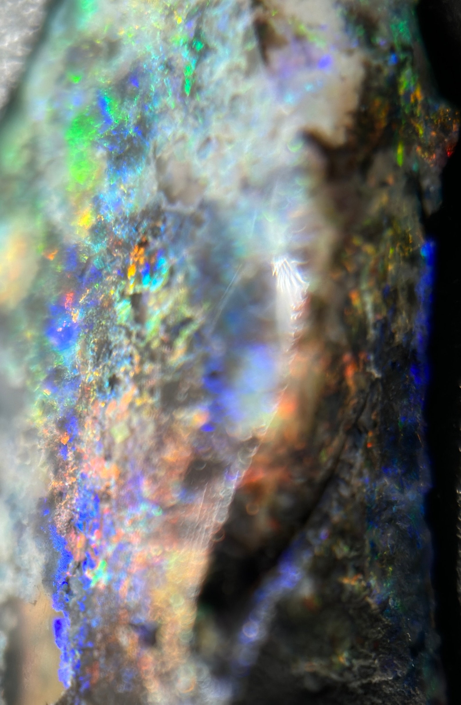 Pulitzeropals Treated Andamooka Matrix 24.40ct Piece "rainbow Nebula ...